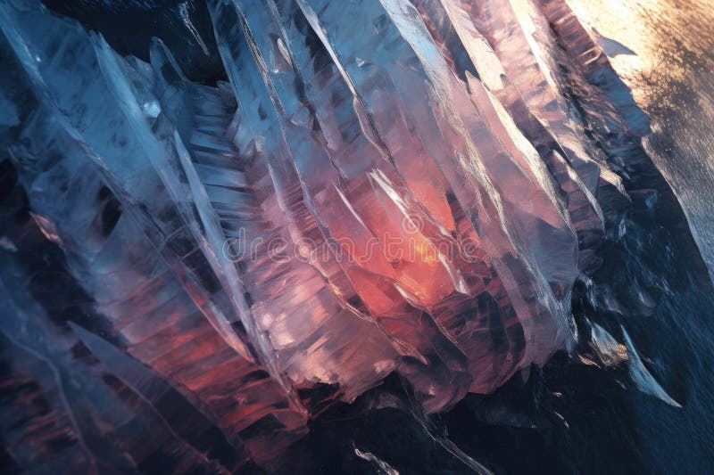 Light Refracting through Ice Forming Dreamy Patterns Stock Illustration ...