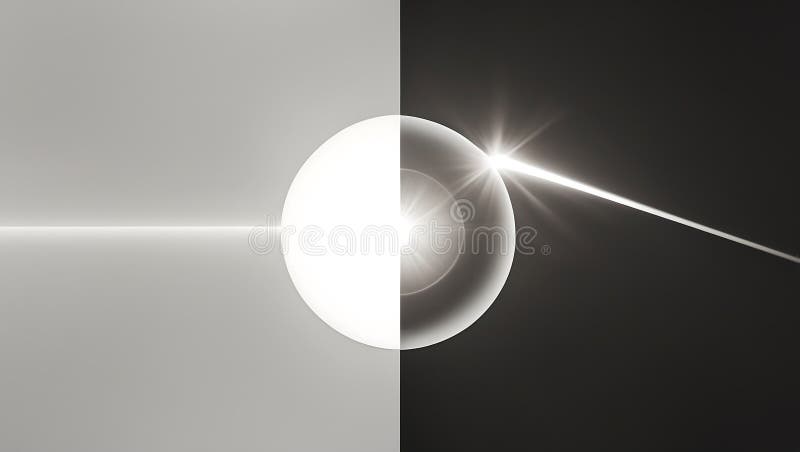 Light Refraction through a Convex Lens Demonstrating Optical Principles ...