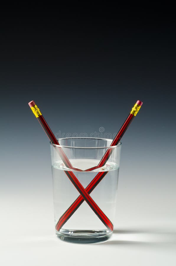 Pencil Glass Water Shows Light Refraction Stock Photos - Free & Royalty ... Pencil Glass Water Shows Light Refraction Stock Photos - Free & Royalty ...