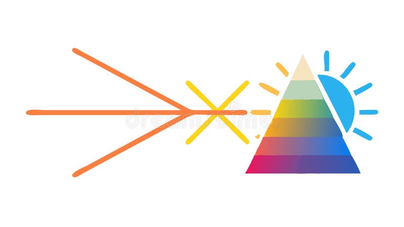 Light Refraction through Prism: Optical Science Concept, Vector Design ...