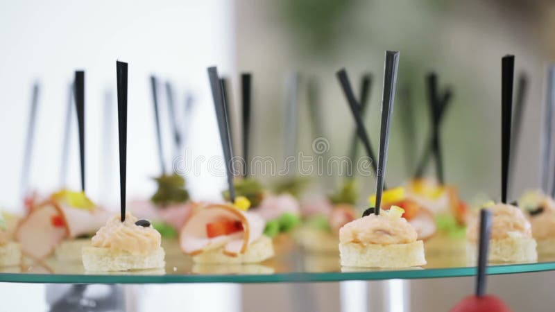 Light refreshments stock footage. Video of dish, leaves - 46198782