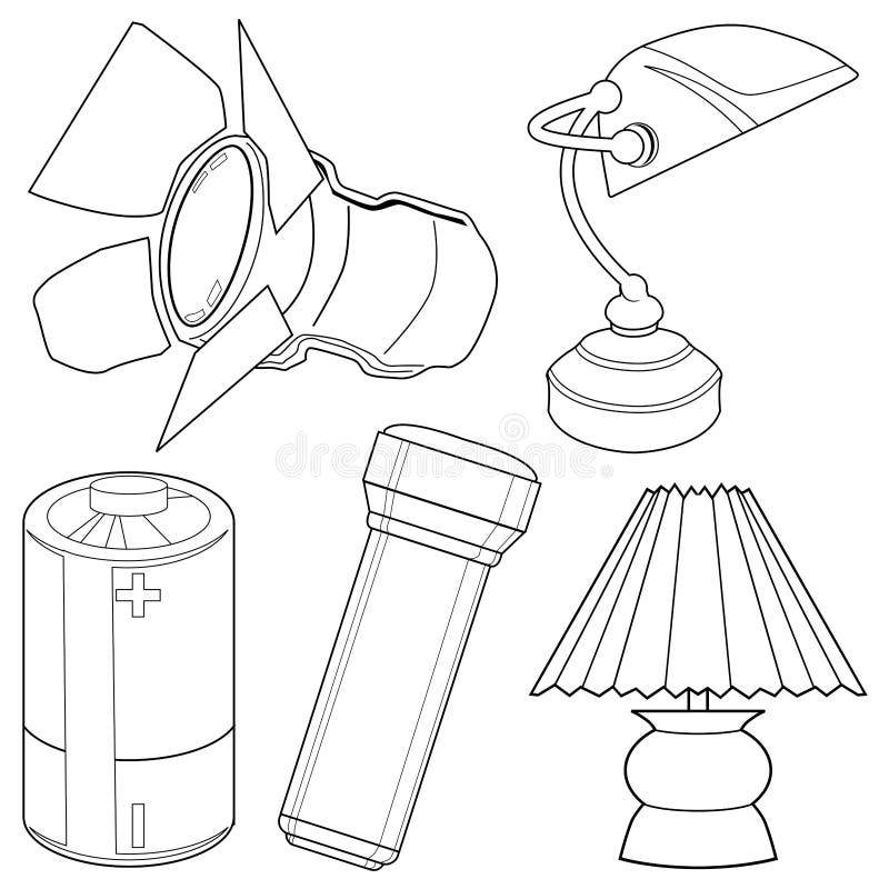 Light related objects stock illustration. Illustration of objects ...