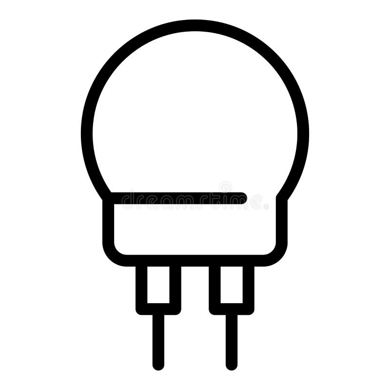 Light Resistor Icon, Outline Style Stock Vector - Illustration of ...