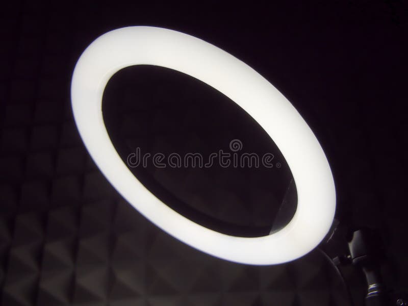 The Light of the Ring RGB Lamp, a Close-up Shot. Ring Lamp Stock Image ...