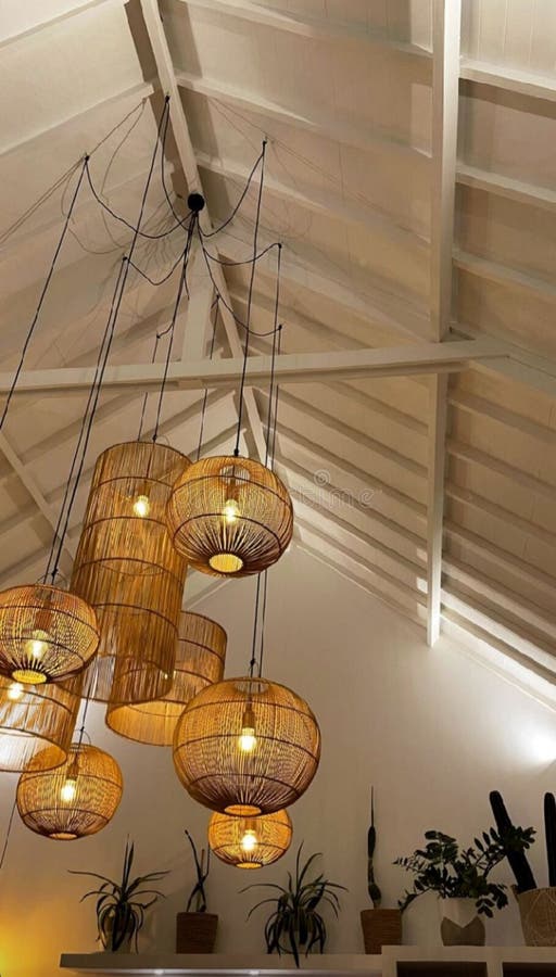 The Light on the Roof Shot from the Bottom Angle Stock Photo - Image of ...