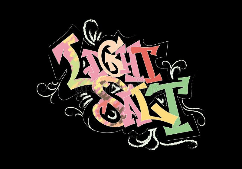LIGHT SALT Graffiti Tag Style Design Stock Vector - Illustration of ...