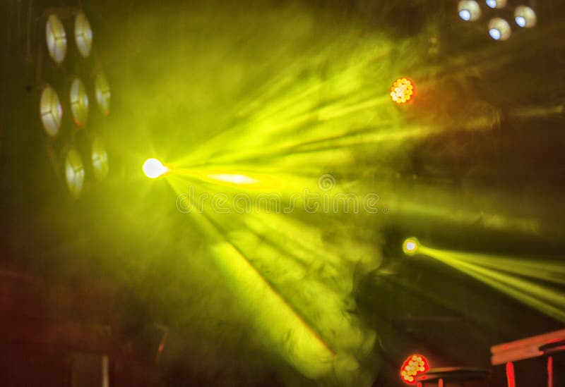 Light from the Scene during the Concert Stock Photo - Image of back ...