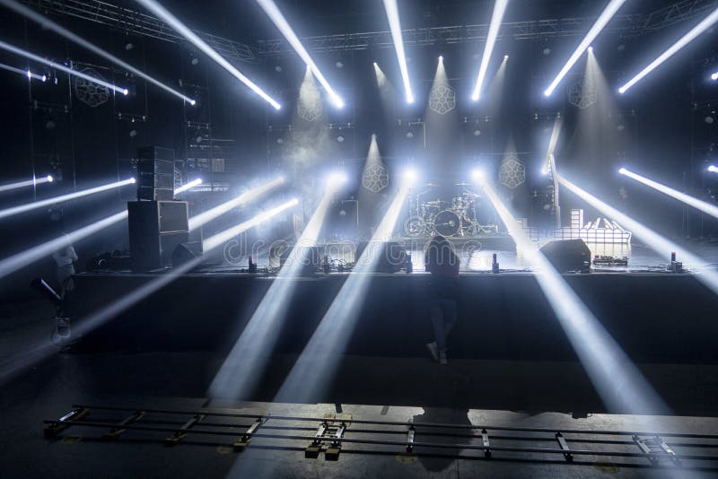 Light from the Scene during the Concert Stock Photo - Image of disco ...