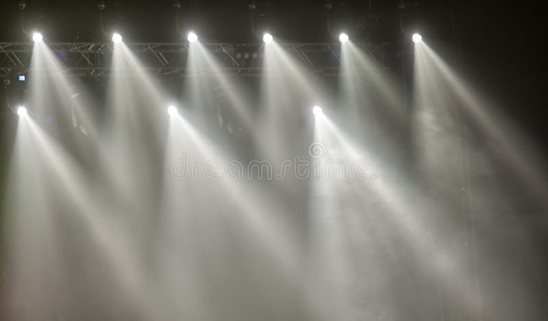 Light from the Scene during the Concert. Stock Photo - Image of group ...