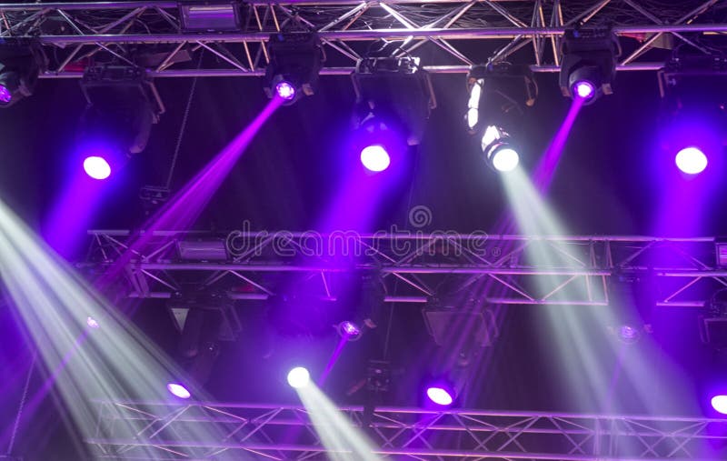 Light from the Scene during the Concert. Stock Image - Image of music ...