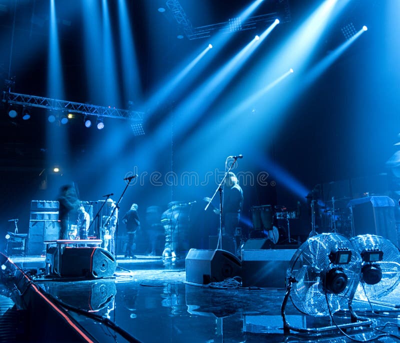 Light from the Scene during the Concert. Stock Photo - Image of club ...