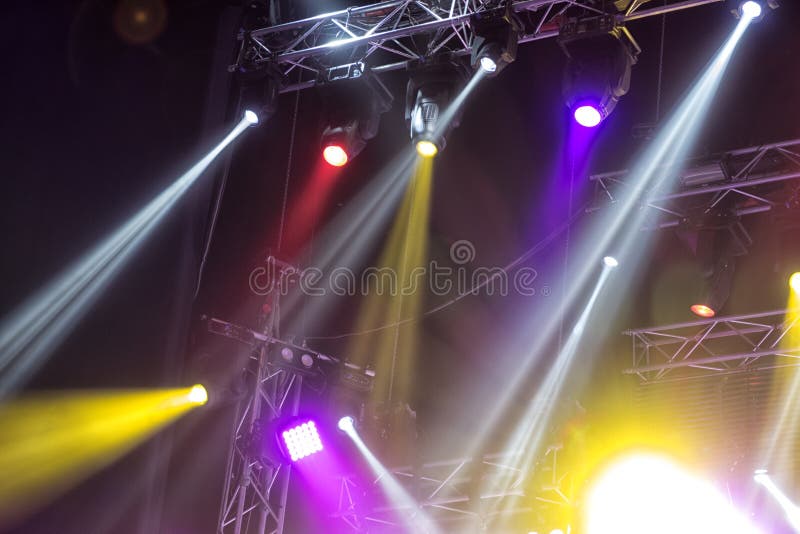 Light from the Scene during the Concert. Stock Image - Image of concert ...