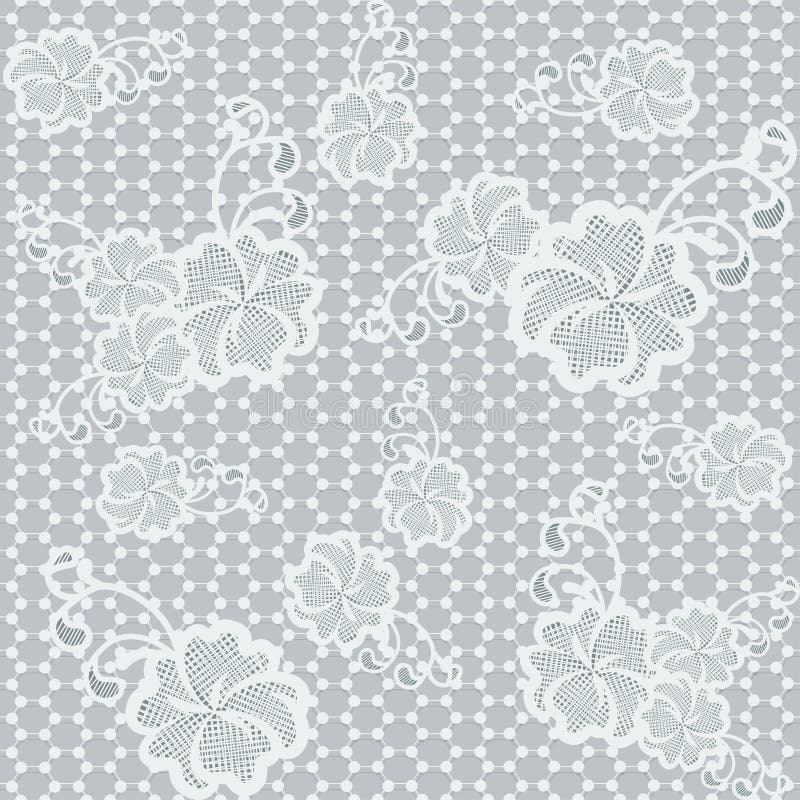 Light Seamless Lace Fabric with Floral Pattern. Stock Vector ...