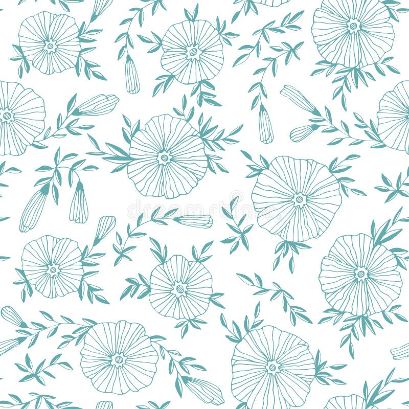 Light Seamless Pattern with Flowers Stock Vector - Illustration of card ...