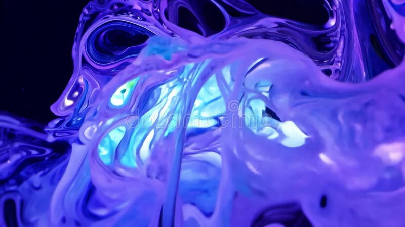 Light Sensitive Liquid Color and Light Beams Combine in Wavy Flowing ...