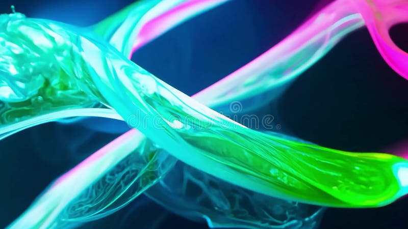 Light Sensitive Liquid Color and Light Beams Combine in Wavy Flowing ...