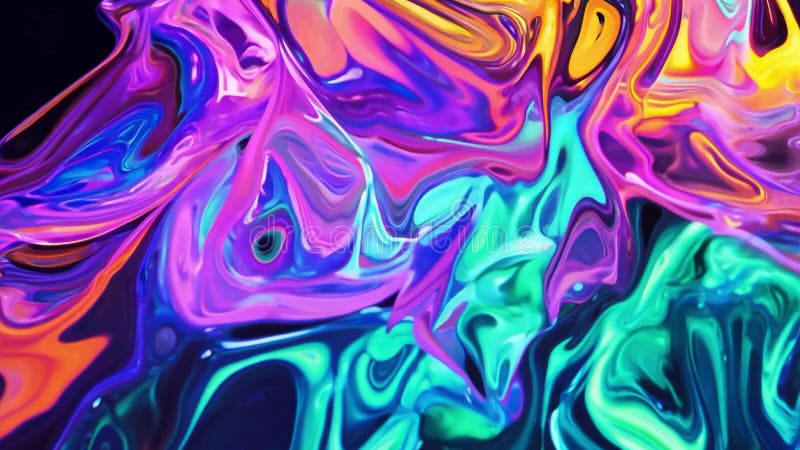 Light Sensitive Liquid Color and Light Beams Combine in Wavy Flowing ...