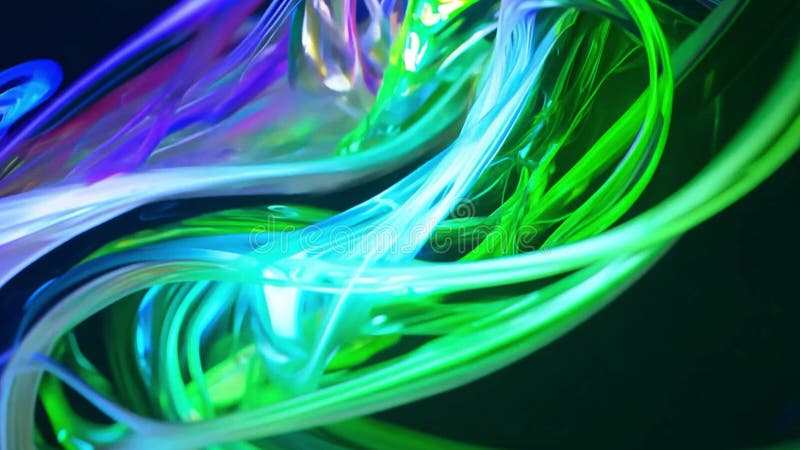 Light Sensitive Liquid Color and Light Beams Combine in Wavy Flowing ...
