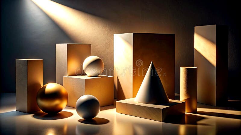 Light and Shadow Abstract: Dramatic Composition of Shapes and Forms ...