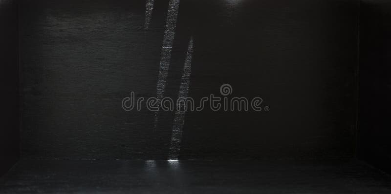 Light and Shadow in a Black Room with Empty Space Stock Image - Image ...