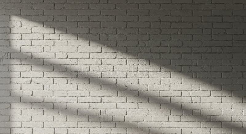 Light and Shadow on Brick Wall a Photograph of a White Brick Wall with ...