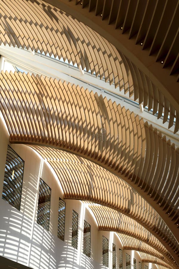 Light and Shadow on Ceiling Stock Image - Image of architectural ...