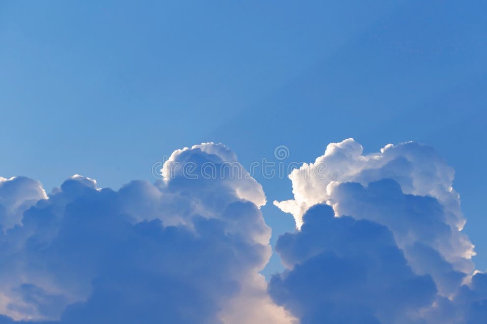 The Light and Shadow of the Clouds in the Sky Stock Photo - Image of ...