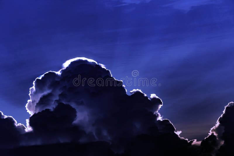 The Light and Shadow of the Clouds in the Sky Stock Photo - Image of ...