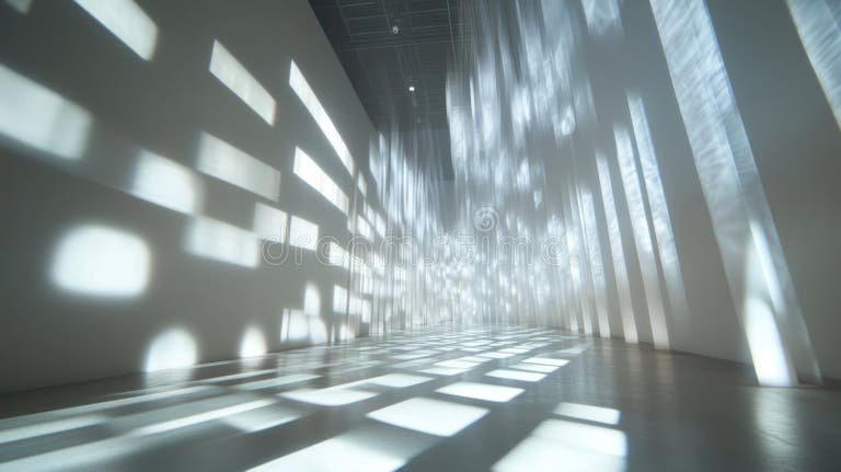 Light and Shadow Dance Dramatic Architectural Space with Striking Beam Patterns Stock ...