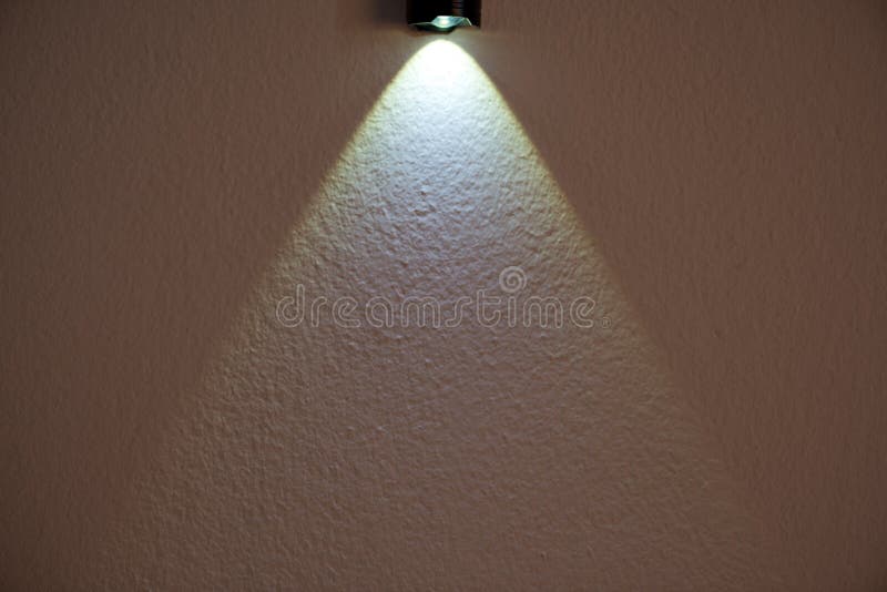 Light and Shadow of Flashlight on Wall Stock Photo - Image of lamp ...