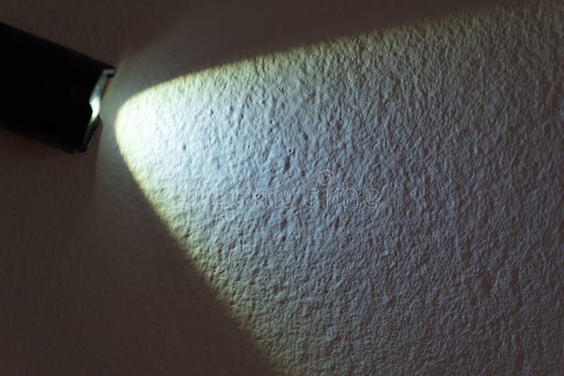 Light and Shadow of Flashlight on Wall Stock Photo - Image of electric ...