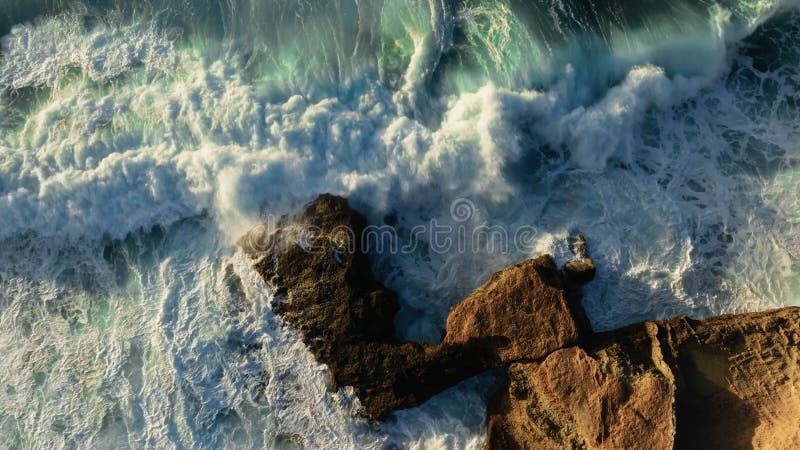 Ocean Waves Crashing Splash on the Cliff Stock Footage - Video of cliff ...
