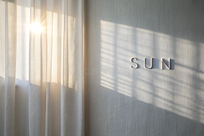 Light and Shadow Lines from Curtain on White Wall for Mockup Stock ...