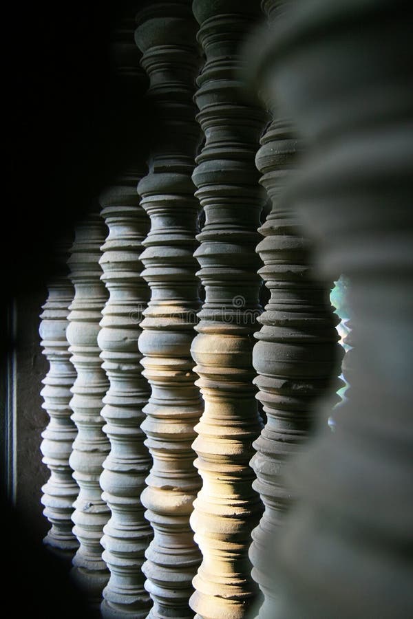 Light and Shadow Out of Carved Stone Pillar Stock Image - Image of ...