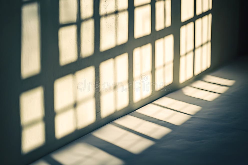 Light and Shadow Patterns Projected on a Wall from a Window Stock ...