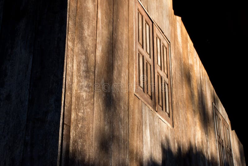 Light and Shadow on Patterns of Wooden and Wooden Windows Stock Image ...
