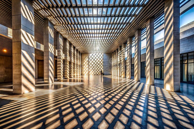 Light and Shadow Play in Architecture Stock Illustration - Illustration ...