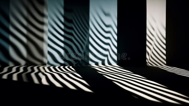 Light and Shadow Play Creating Intriguing Abstract Pattern. AI ...