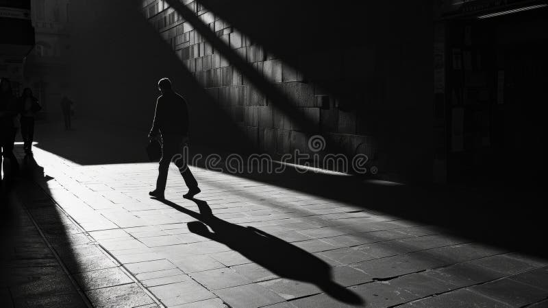 Light and Shadow Play on the Scene Highlighting the Contrast between ...