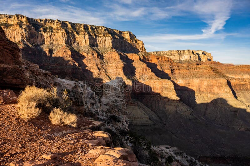 Light and Shadow Show the Definition of a Cliffside in the Grand Canyon ...