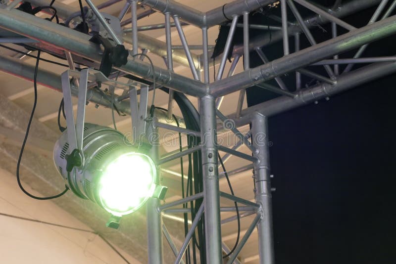 Light and a Shadow of Stage Reflector Stock Photo - Image of beam ...