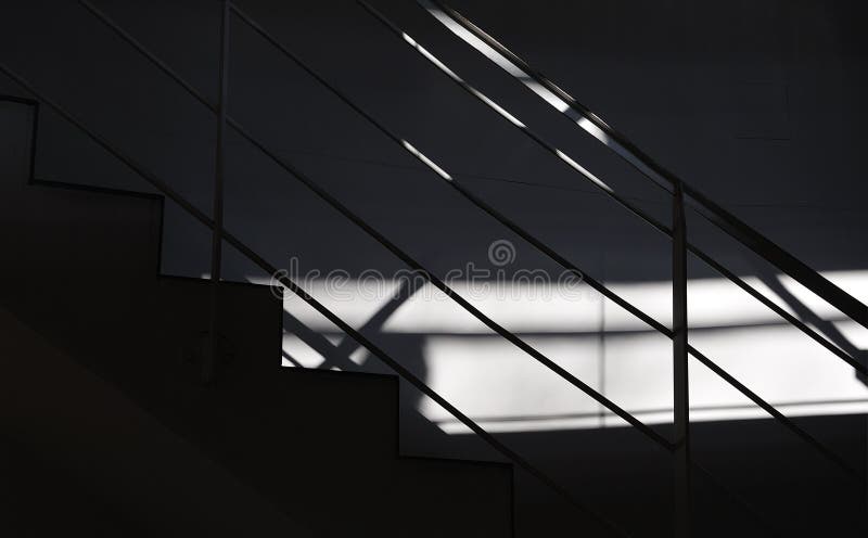 Light and Shadow in a Staircase Stock Photo - Image of background ...