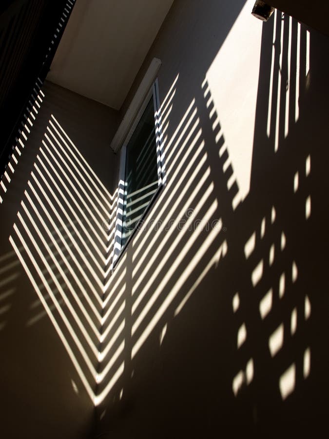 Light and Shadow on the Wall Stock Photo - Image of construction, home ...