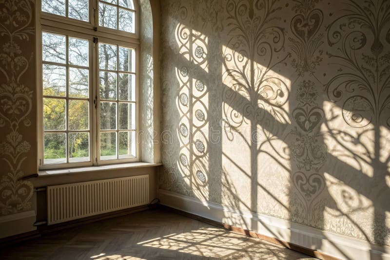 Light Shadow on Wall with Window Overlay Stock Illustration ...