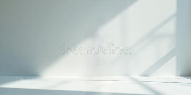 Light and Shadow on White Wall Minimalist Empty Surface Background ...