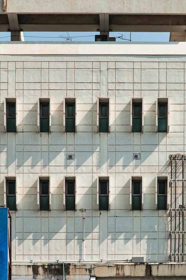 Light and Shadow of the Windows on the Building Stock Photo - Image of ...