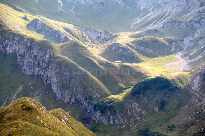 Light and Shadows in Morning Mountains Stock Photo - Image of peak ...