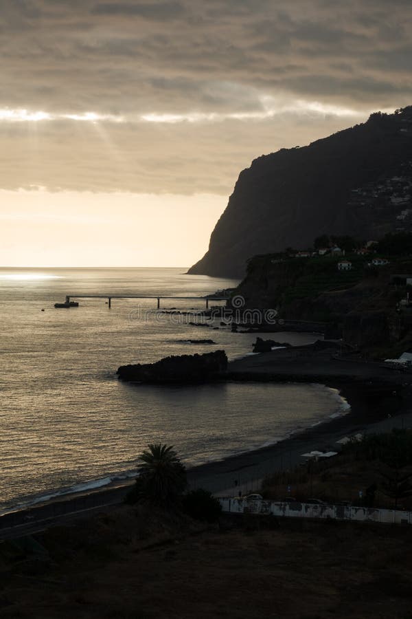 Light and Shadows of a Sunset on a Beach Stock Photo - Image of coast ...