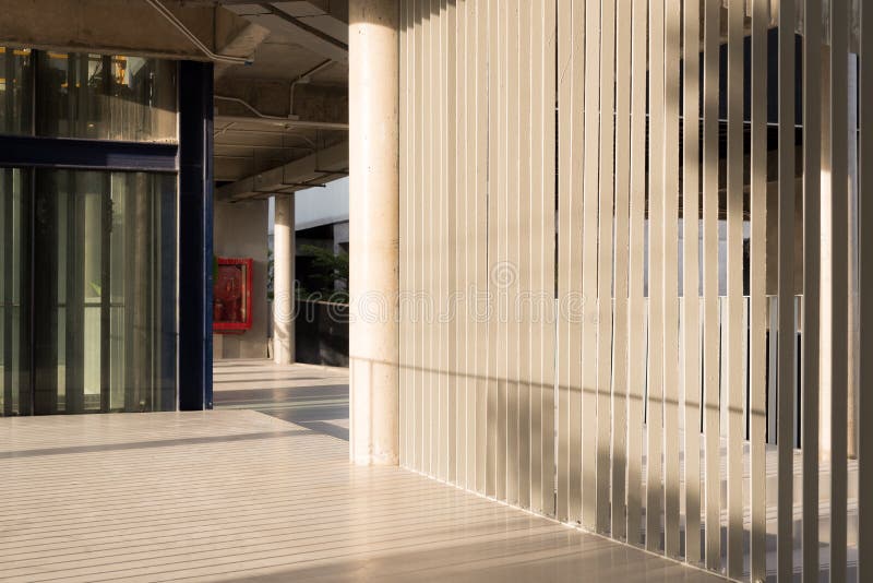 The Shadow Shining Down on the Floor of Walkway. Stock Photo - Image of ...