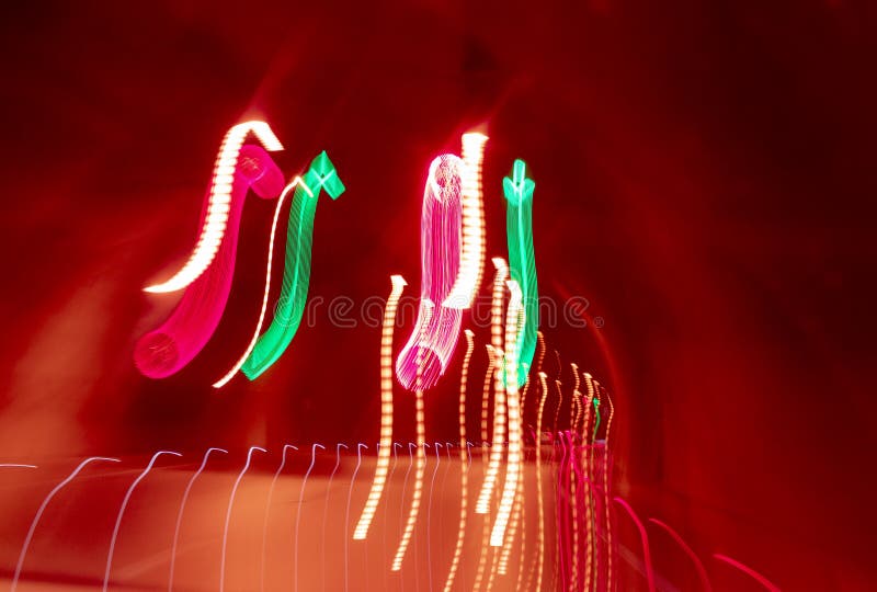 Light Shapes Produced by the Long Exposure Method Stock Image - Image ...